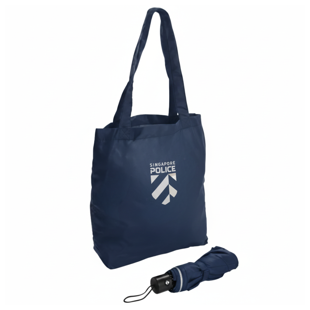 Automatic Foldable Umbrella with Tote Bag – SG Police Gifts - POLWEL